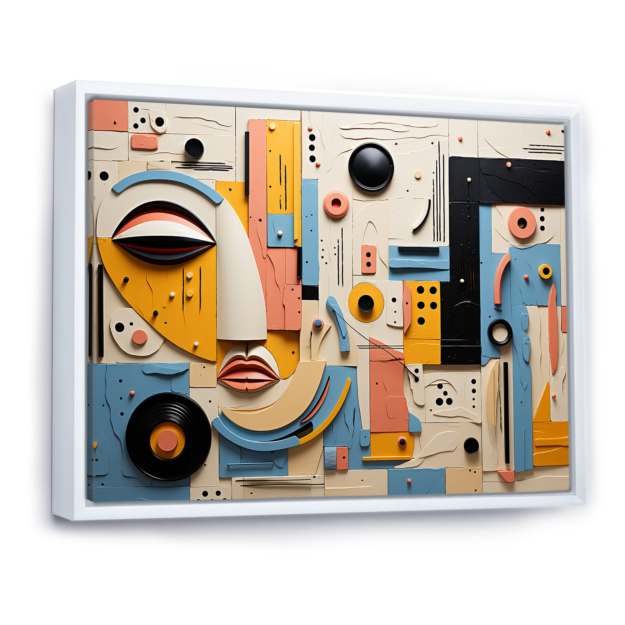 Wrought Studio™ Geometric African Mask Collage - African Wall Art ...