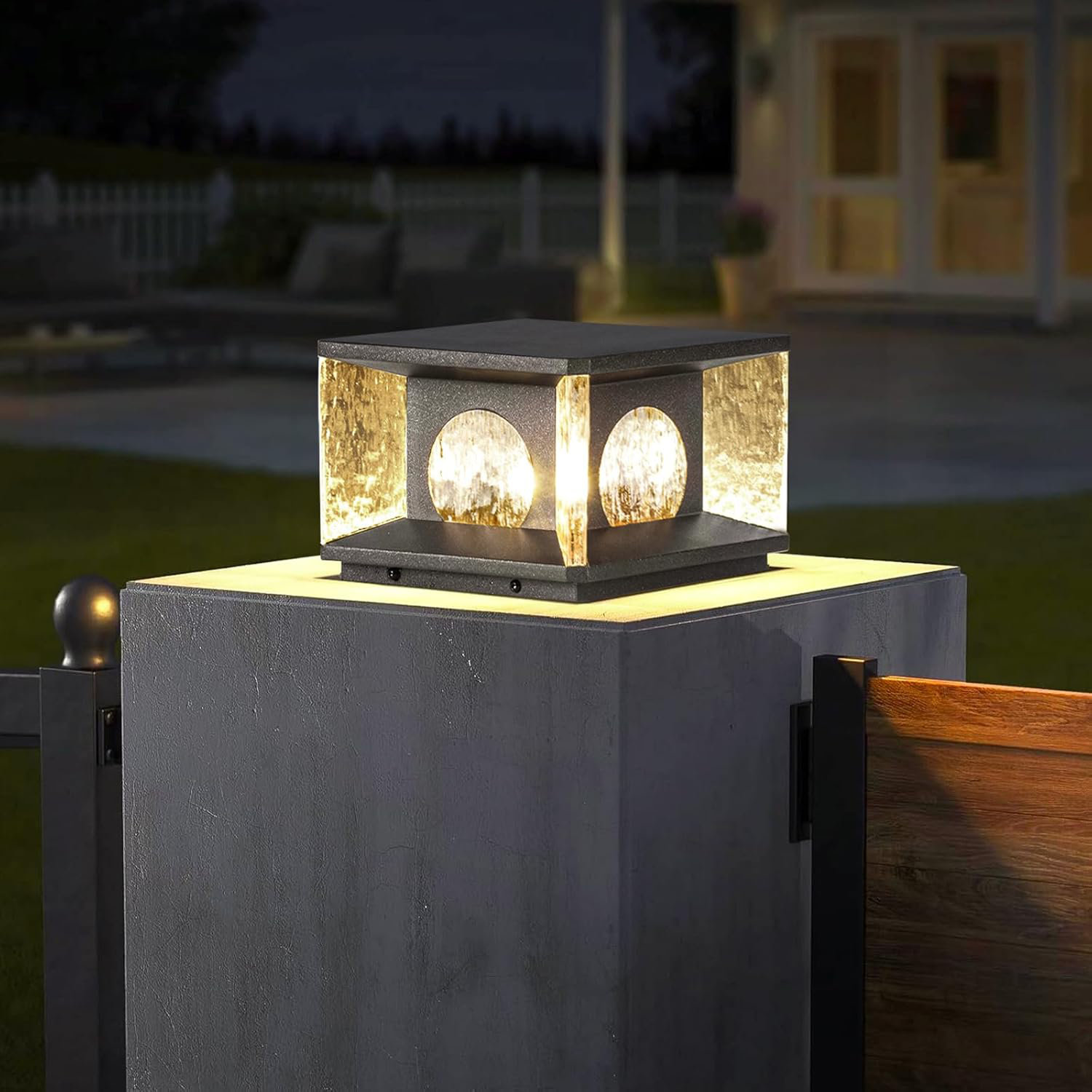 Co-t Modern LED Outdoor Post Light For Fence, Deck & Patio - IP65 ...