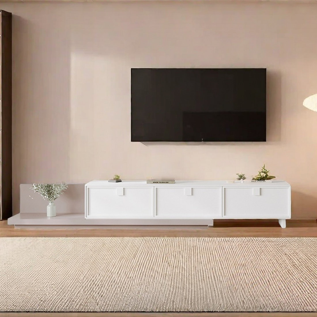 Orxva Galaxy Retractable Modern Wood TV Stand - Wayfair Canada