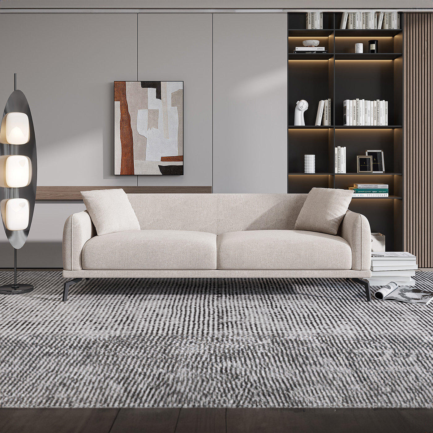 Brayden Studio® Breasya 90.5'' Round Arms Sofa | Wayfair