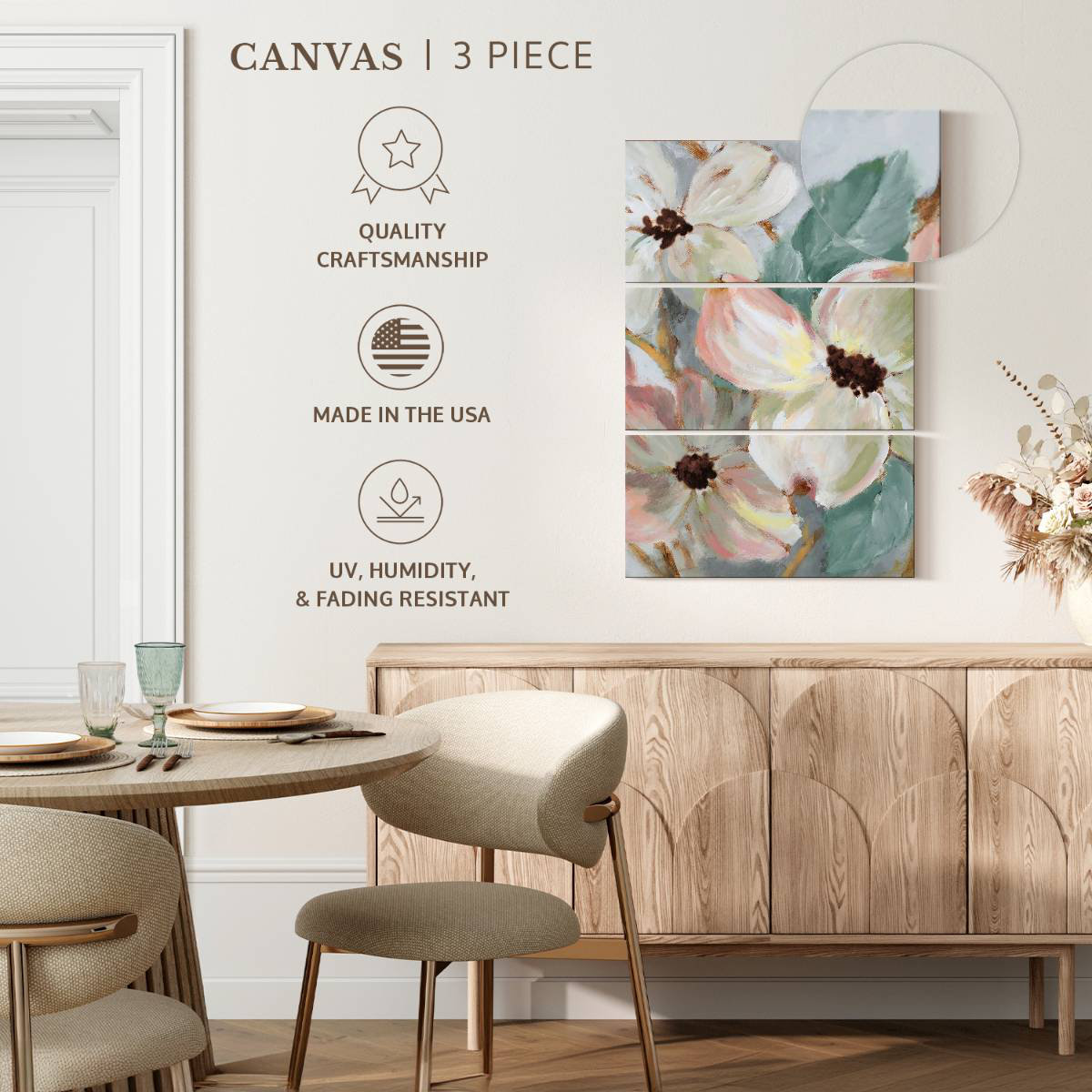 Lark Manor™ Harnek Silently Bloom Teal II | Wayfair