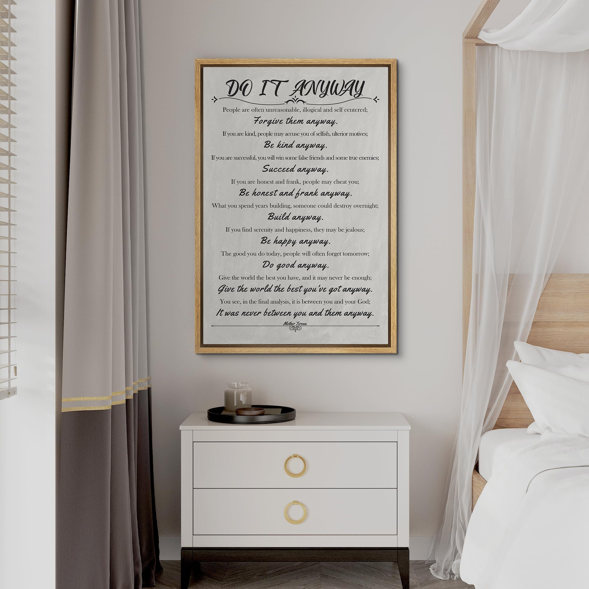 IDEA4WALL Kindness and Compassion Quote Mother Teresa's Do it Anyway ...