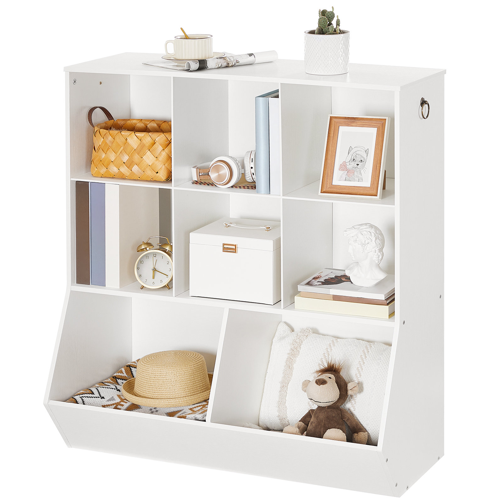 Ebern Designs 8 Cubicles Kids Bookshelf With Toy Organizer | Wayfair