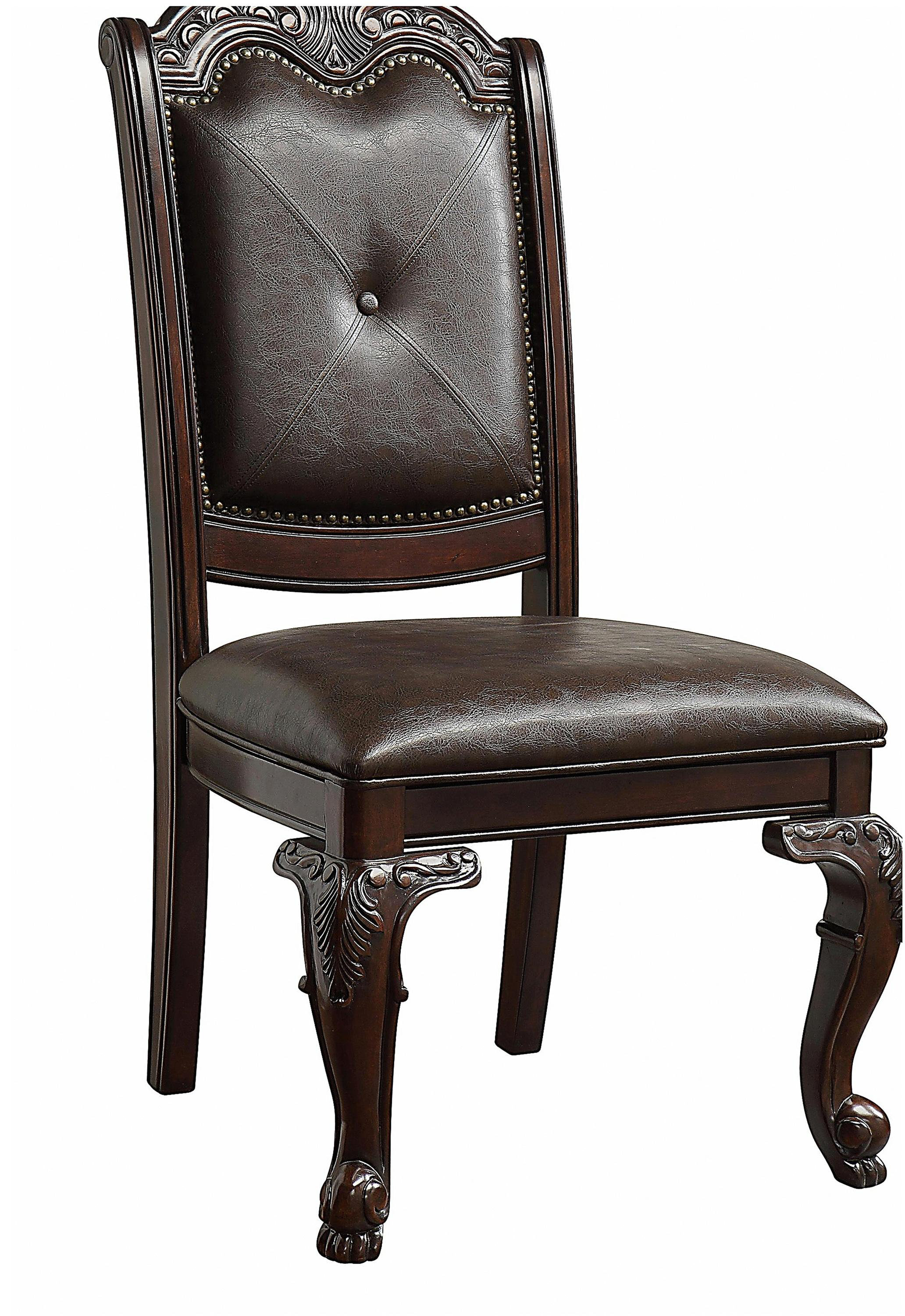 One Allium Way Beautiful hand-carved formal traditional dining side ...