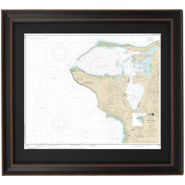 Longshore Tides Apra Harbor, Guam | Nautical Chart | Framed Print | Wayfair