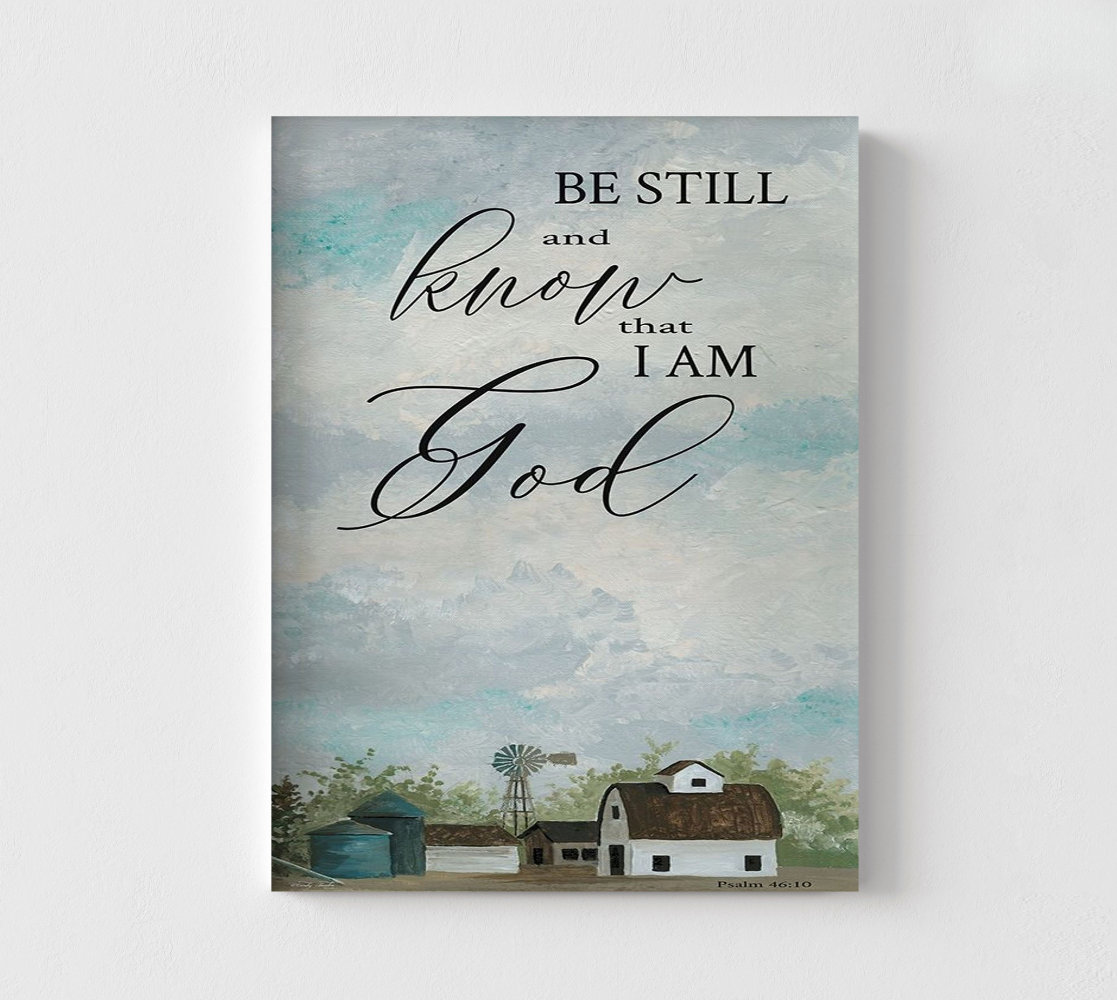WeFrameArt Be Still By Cindy Jacobs, Framed Psalm 46:10 Print, Bible ...