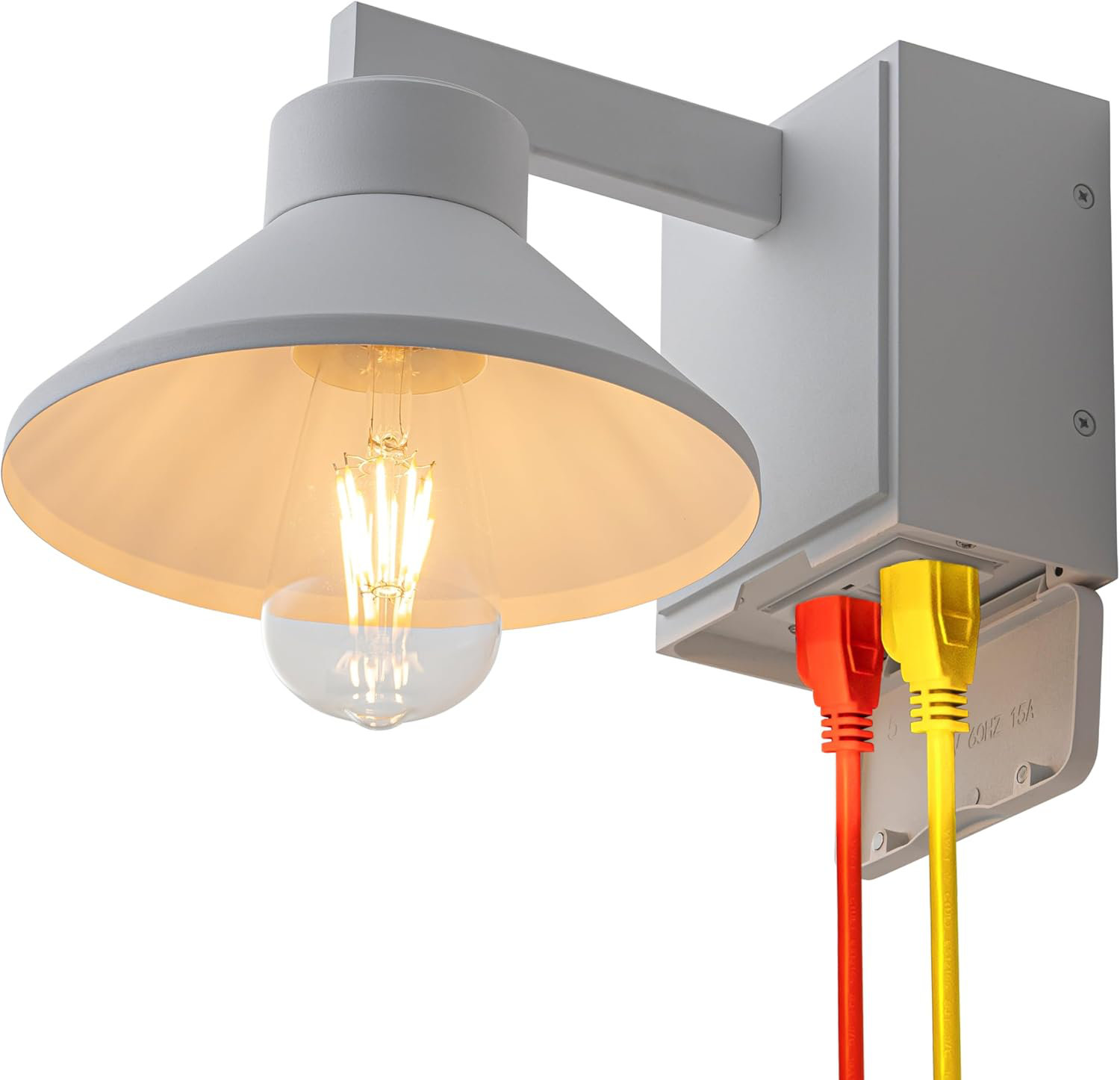 Longshore Tides Cattleya Outdoor Wall Light With GFCI Outlet ...