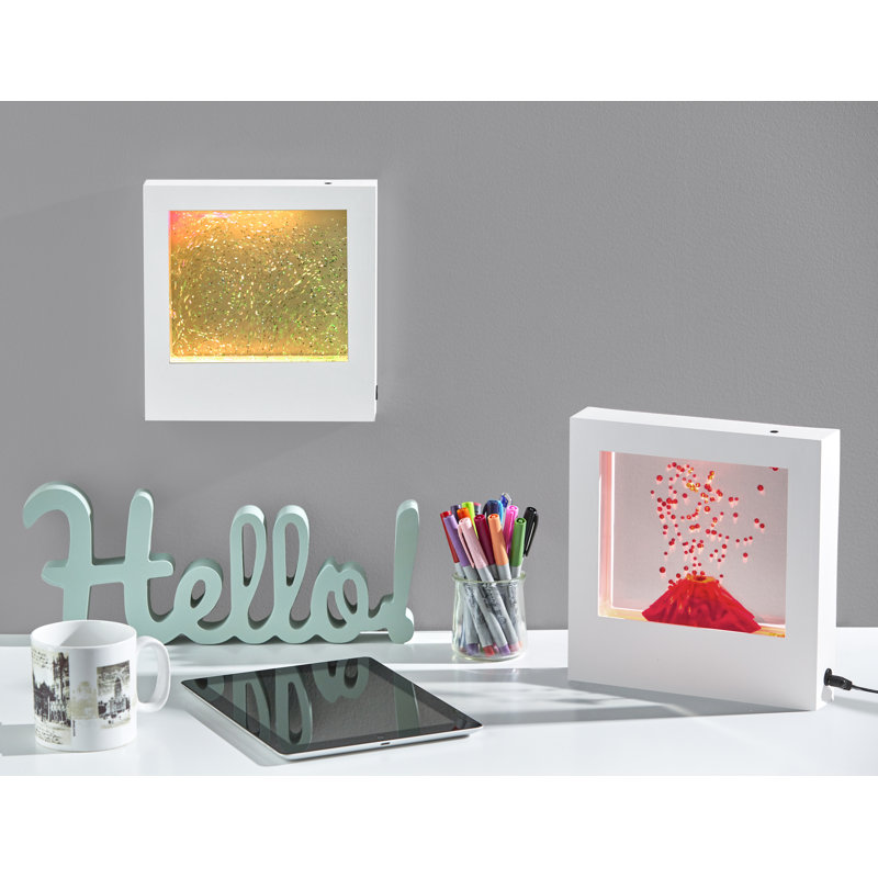 Trinx Shane Glitter Box Novelty LED Light Box | Wayfair