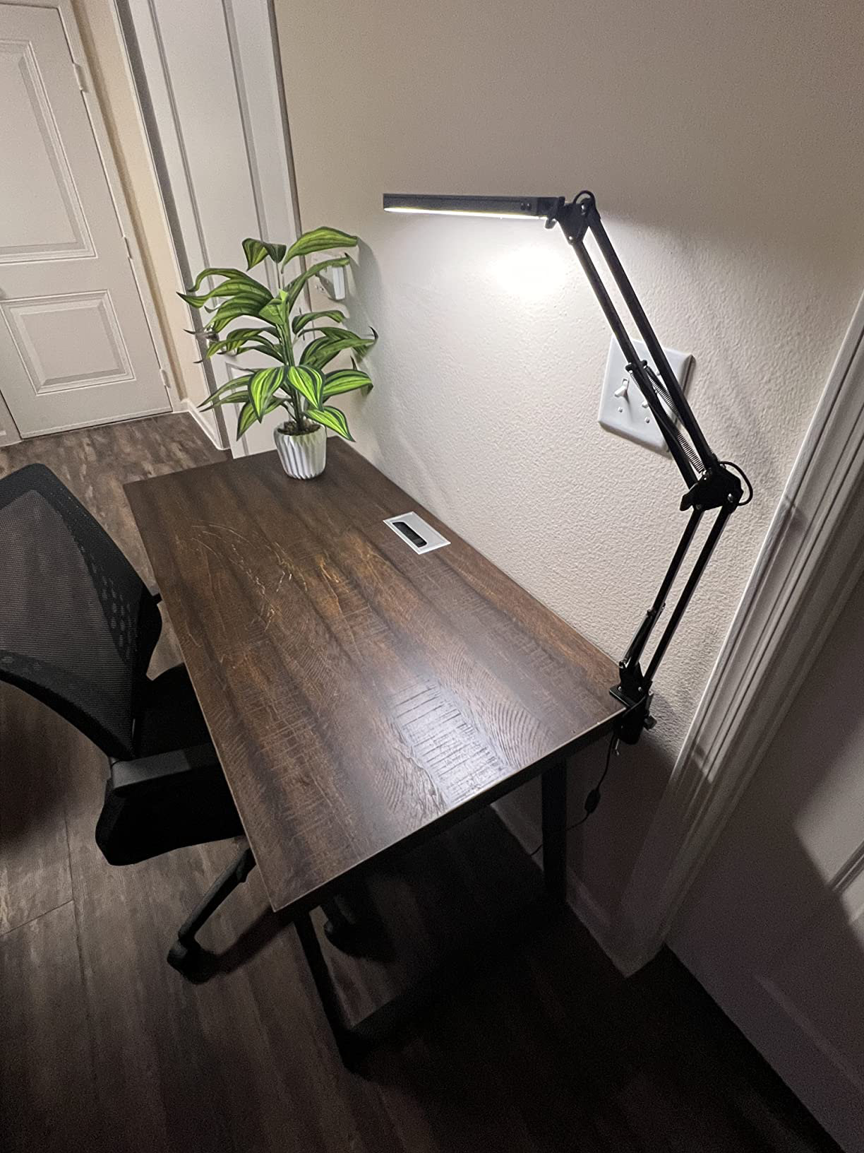 Wrought Studio™ Adjustable Swing Arm Lamp with Clamp,3 Lighting Modes ...