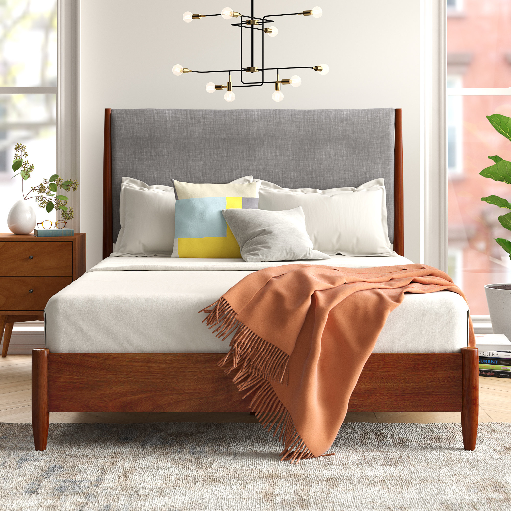 AllModern Williams Wood and Upholstered Bed & Reviews - Wayfair Canada