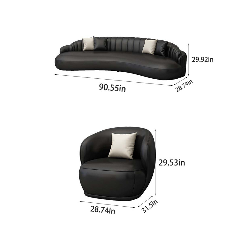 Orren Ellis Lyndzee 6 - Piece Faux Leather Living Room Set | Wayfair