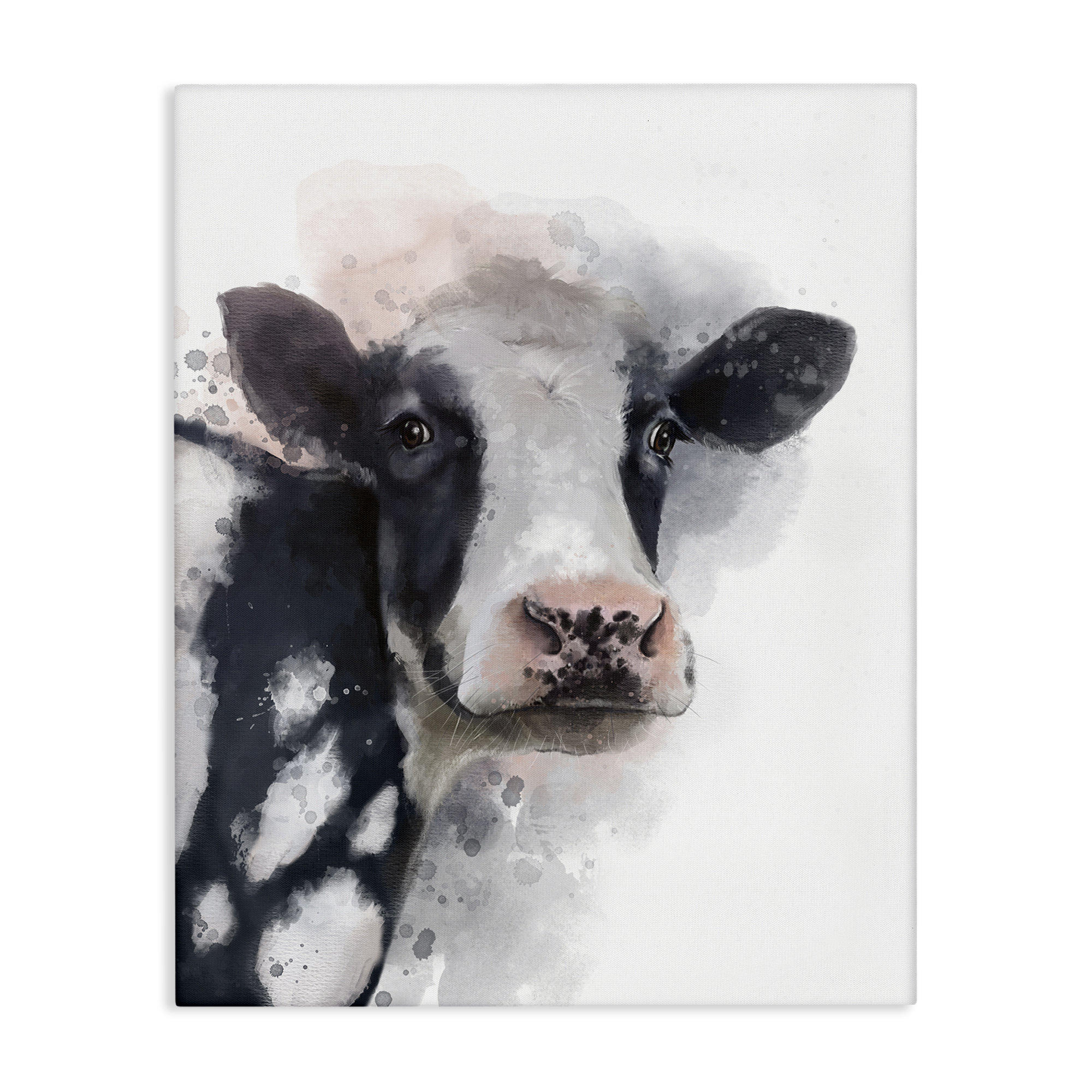 Rosalind Wheeler Black & White Calf Canvas Wall Art by Matthew ...