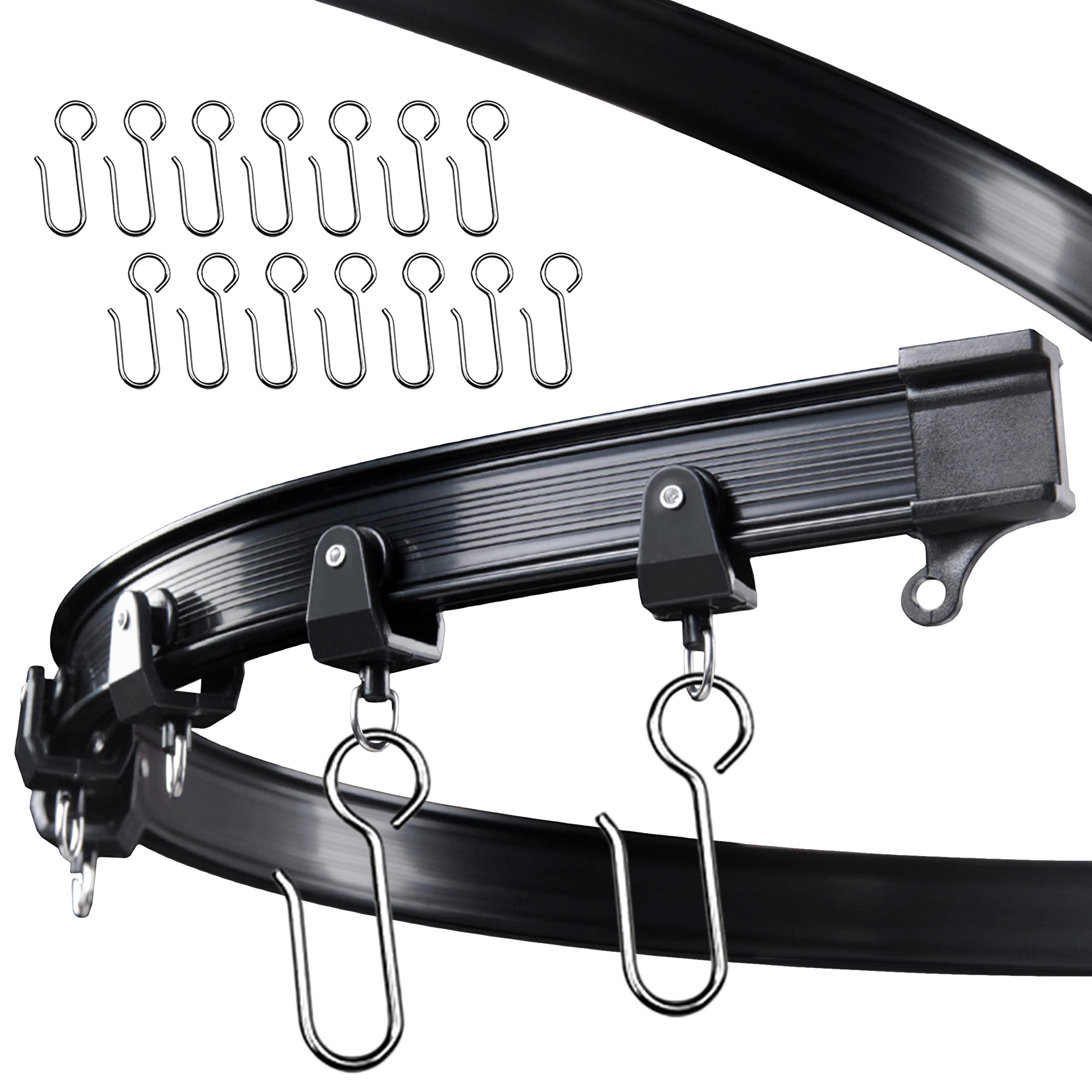 BEACHWATER POOL & SPA, LLC Flexible Bendable Ceiling Curtain Track, 16 ...