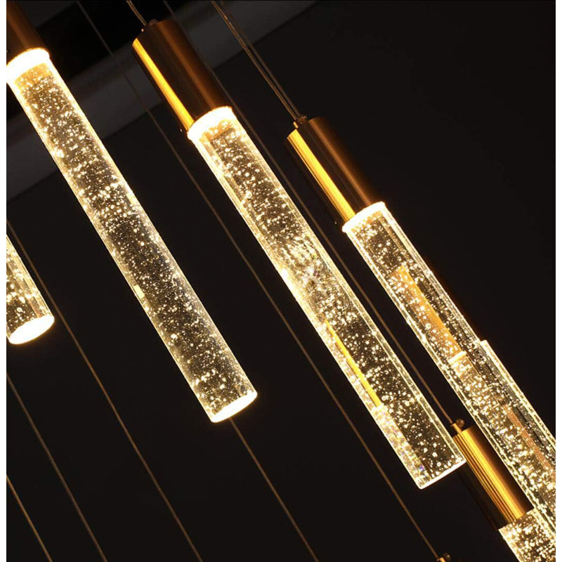 Everly Quinn Hesky 36 - Light Dimmable LED Geometric Chandelier | Wayfair