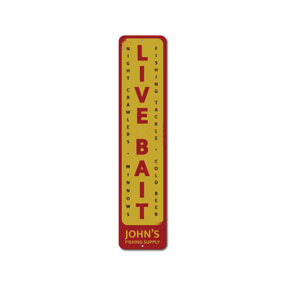 Lizton Sign Shop, Inc Live Bait Vertical Custom Aluminum Sign | Wayfair