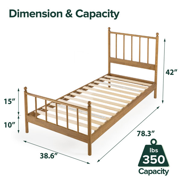 Joss & Main Edward Solid Wood Slat Bed & Reviews | Wayfair