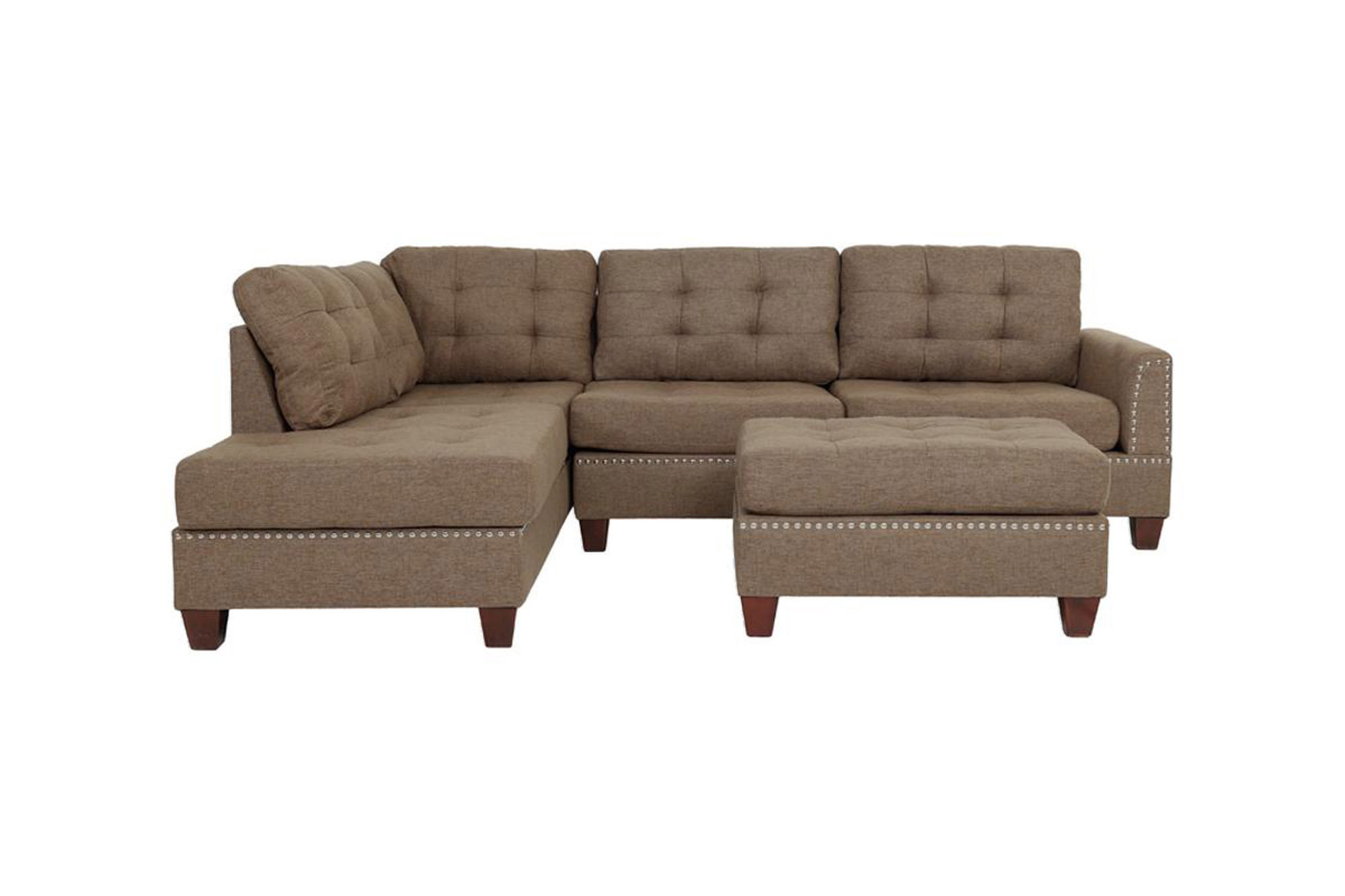 Hokku Designs Modern 3Pcs Sectional Living Room Furniture Reversible ...