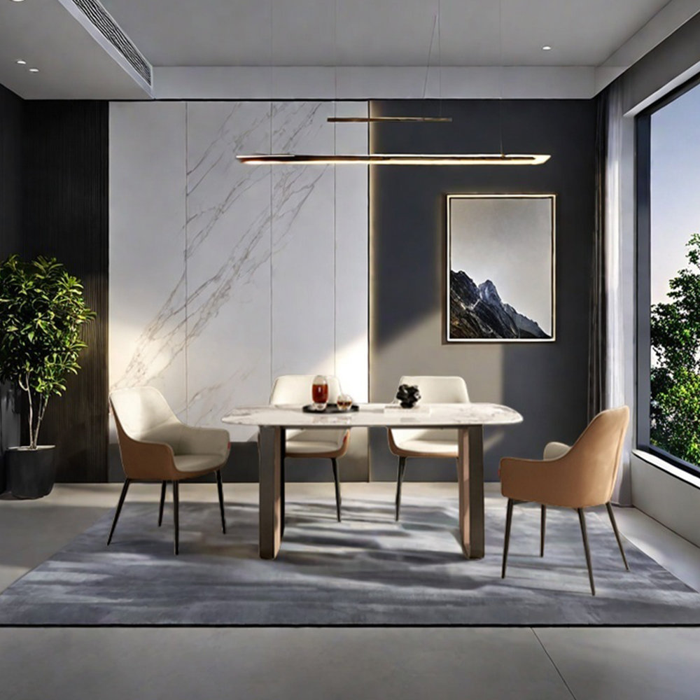 Zhang's SereneLodge Light luxury high-end dining table set | Wayfair