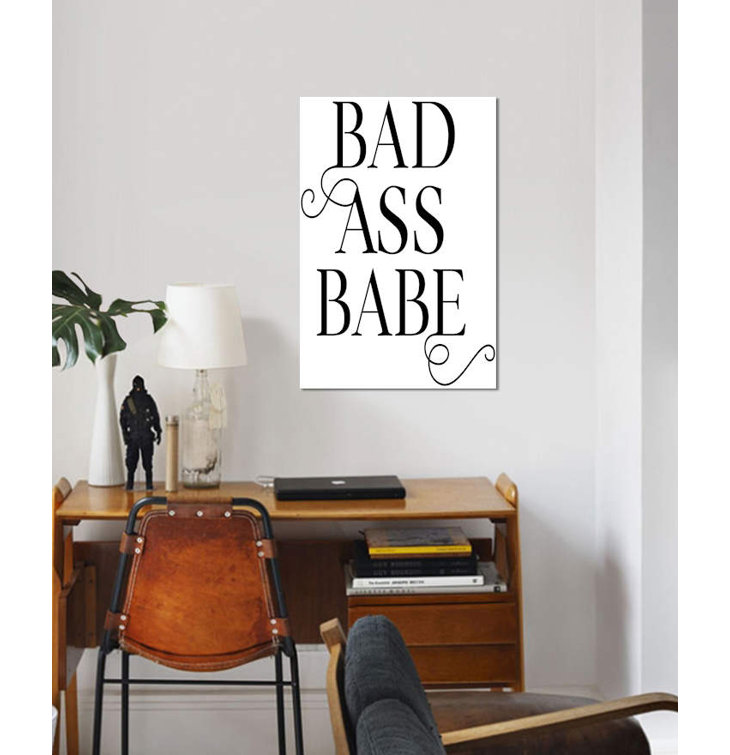 Bless international Bad Ass Babe, Black & White On Canvas by Honeymoon ...