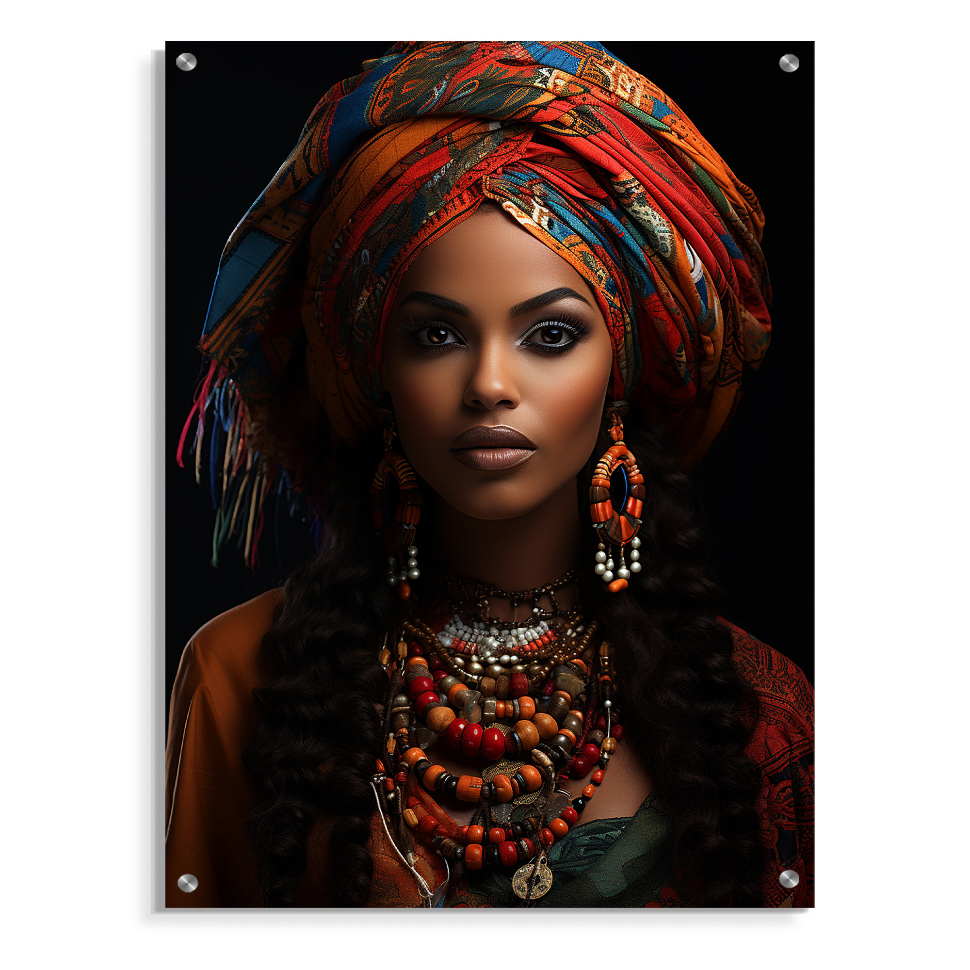 Ebern Designs African Adorned Beauty I - African Art Acrylic Wall Art ...