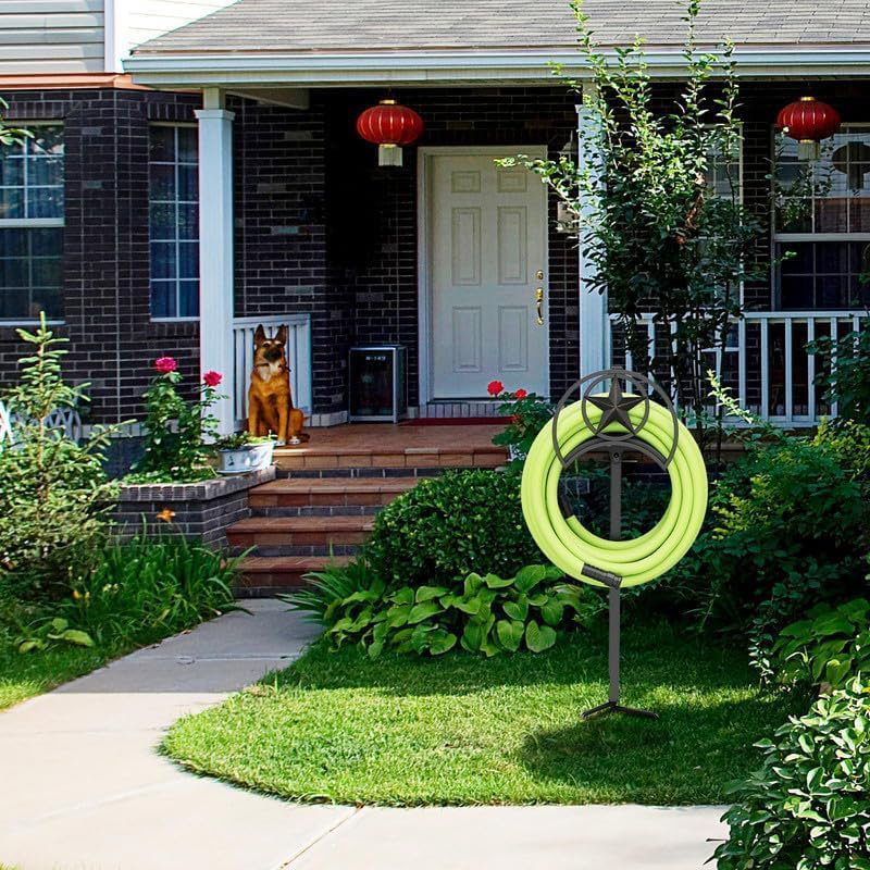 INKEDZ Garden Hose Holder, Decorative Hose Butler Sturdy Water Hose ...