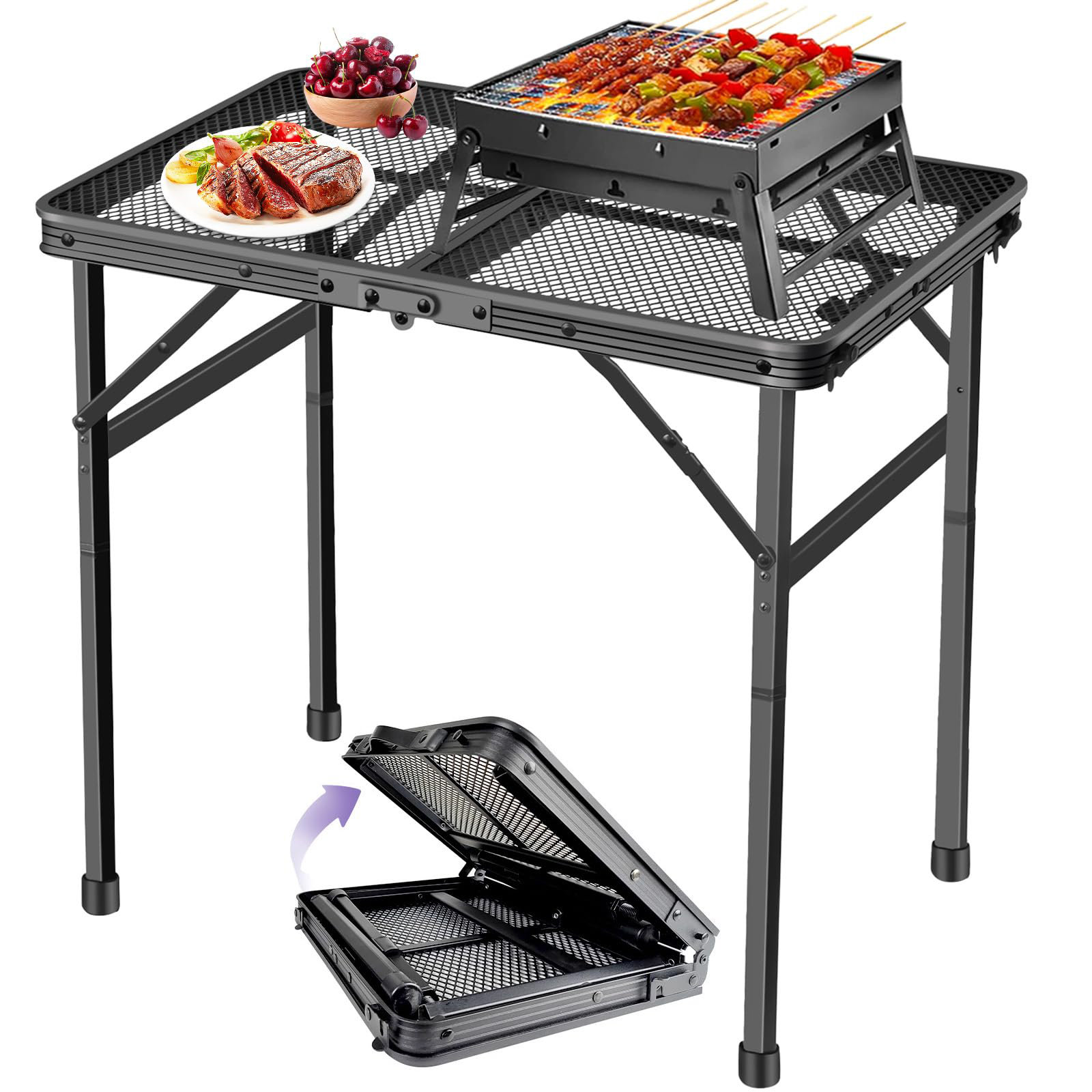MARLIN MANUFACTURING COMPANY, INCORPORATED Camping Table Folding Grill ...