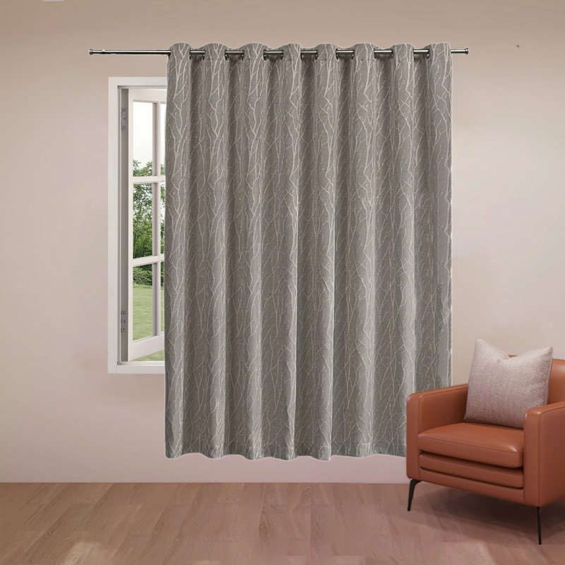 Frifoho Linen Solid Color Room Darkening Grommet Single Curtain Panel ...