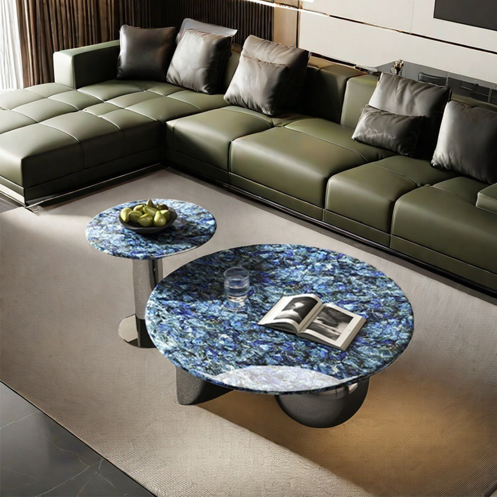 Bkoksety Light luxury stainless steel base coffee tables - Wayfair Canada