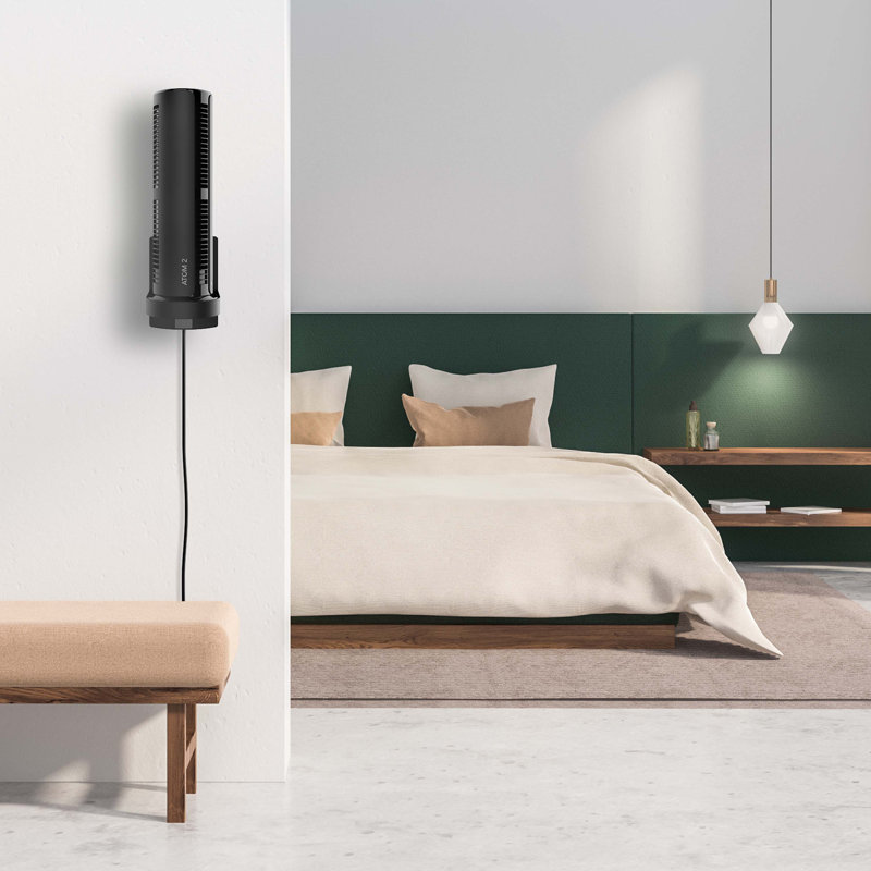 Vornado ATOM 2W AE Alexa Enabled Oscillating Tower Fan with Wall Mount ...