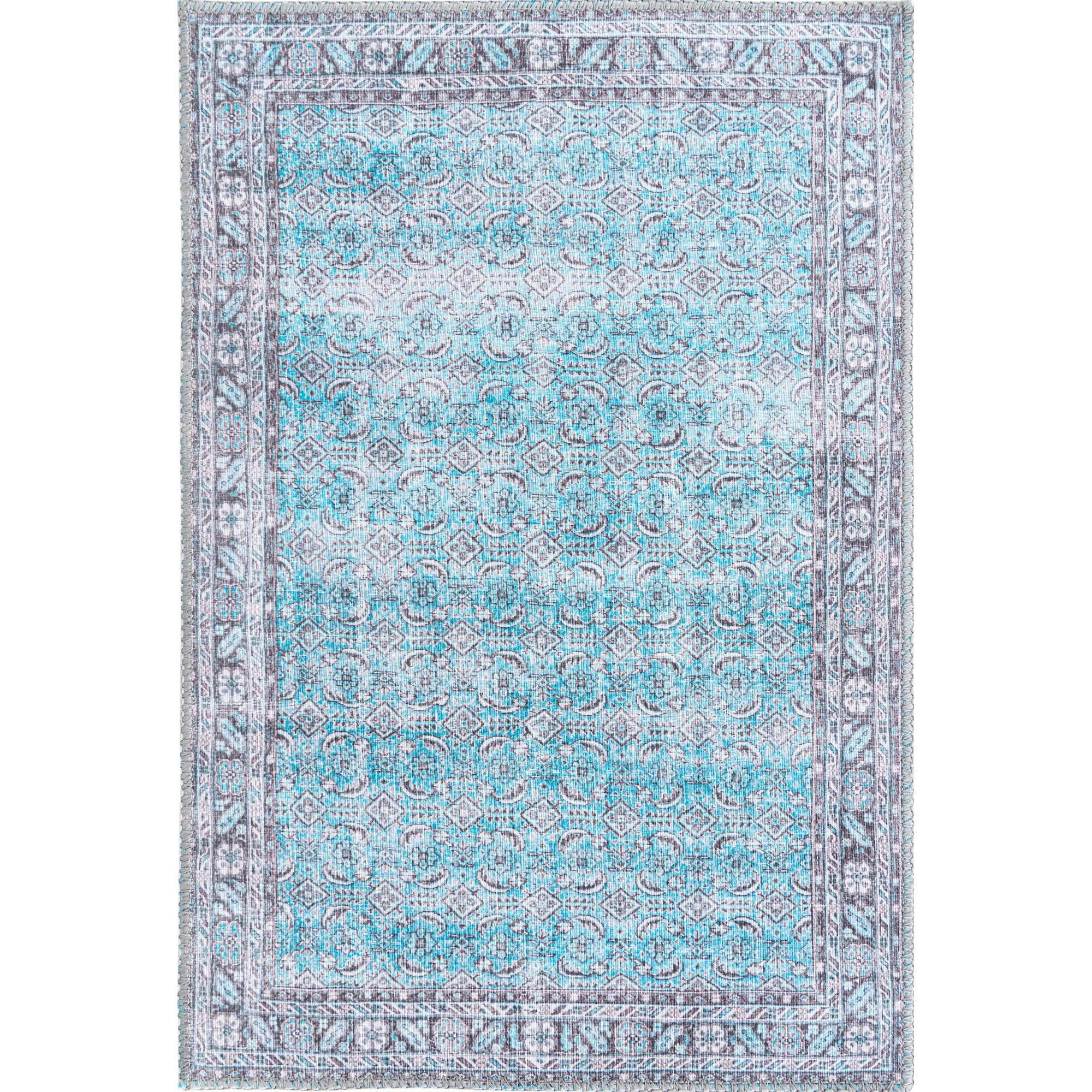 Bungalow Rose Oriental Blue Area Rug | Wayfair