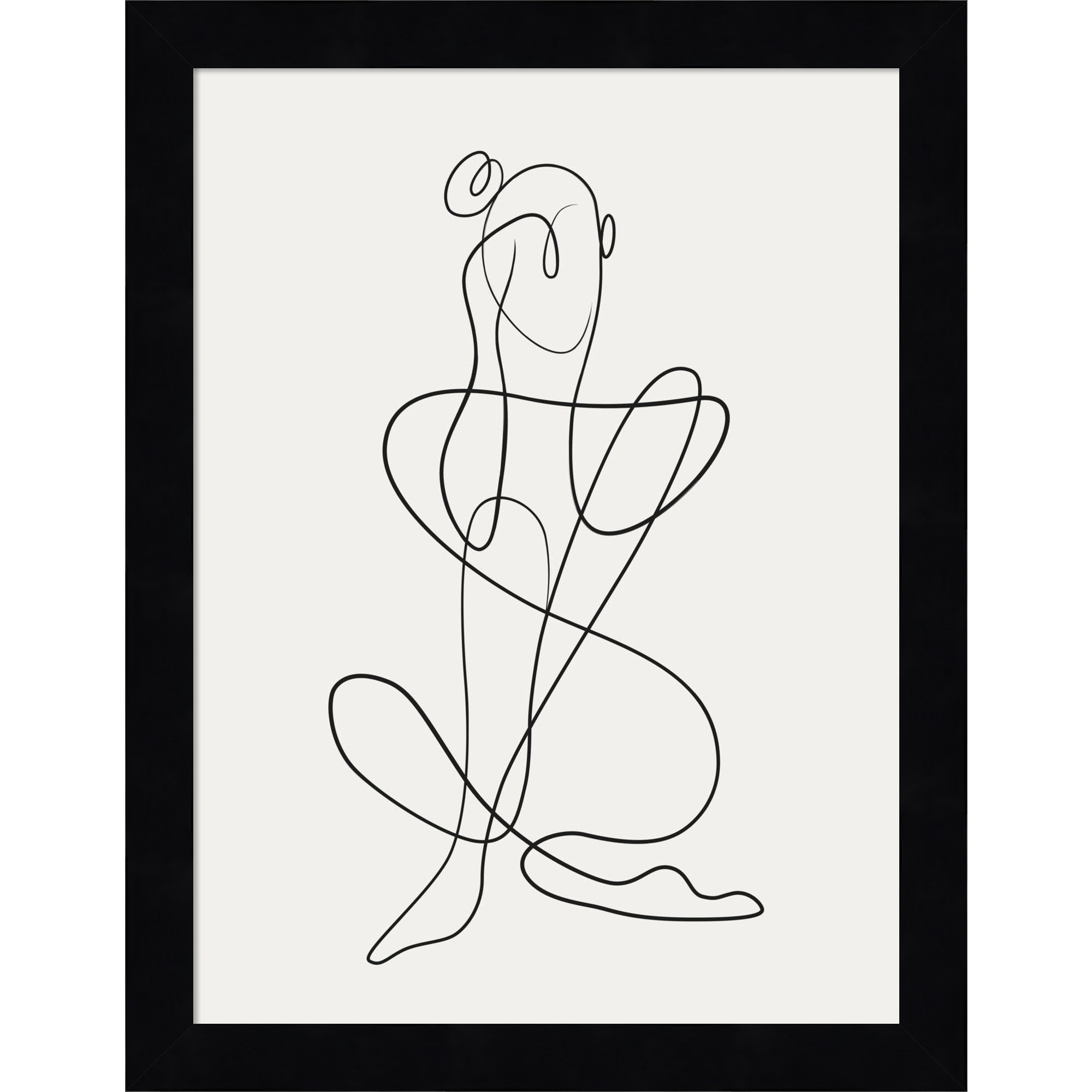Wrought Studio™ Thinking Of You Line Art by Rachel Lee - Picture Frame ...