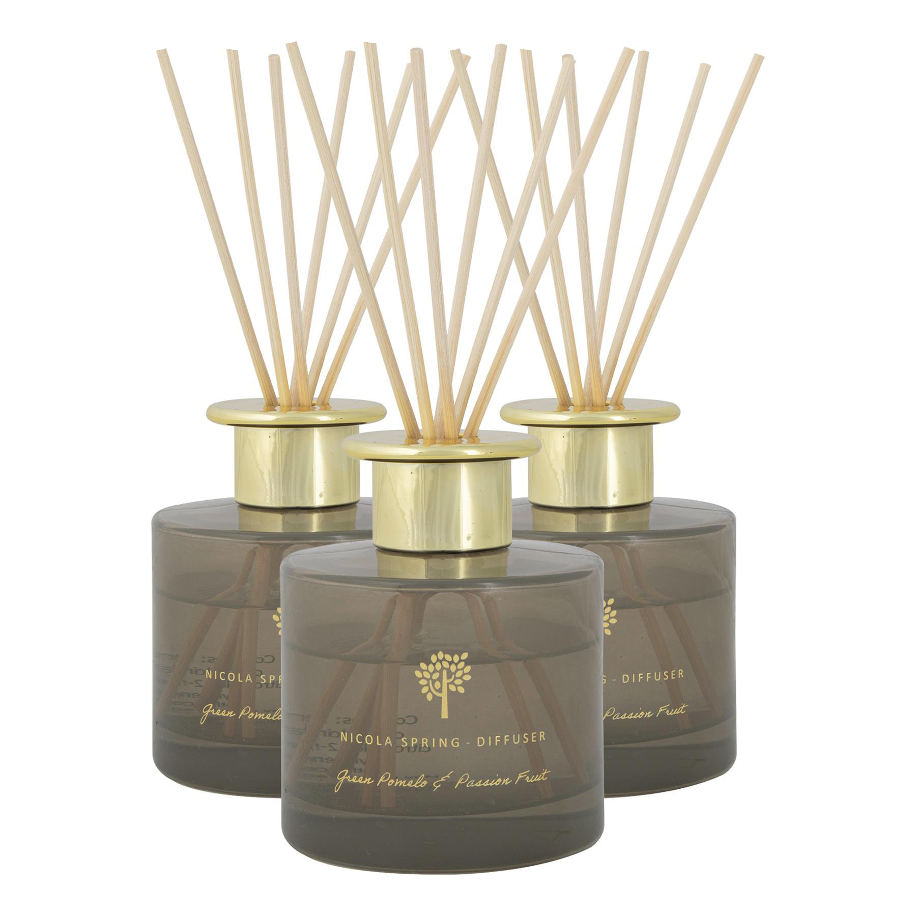 Nicola Spring Reed Diffusers - 200ml - Green Pomelo & Passion Fruit - Pack of 3 | Wayfair.co.uk