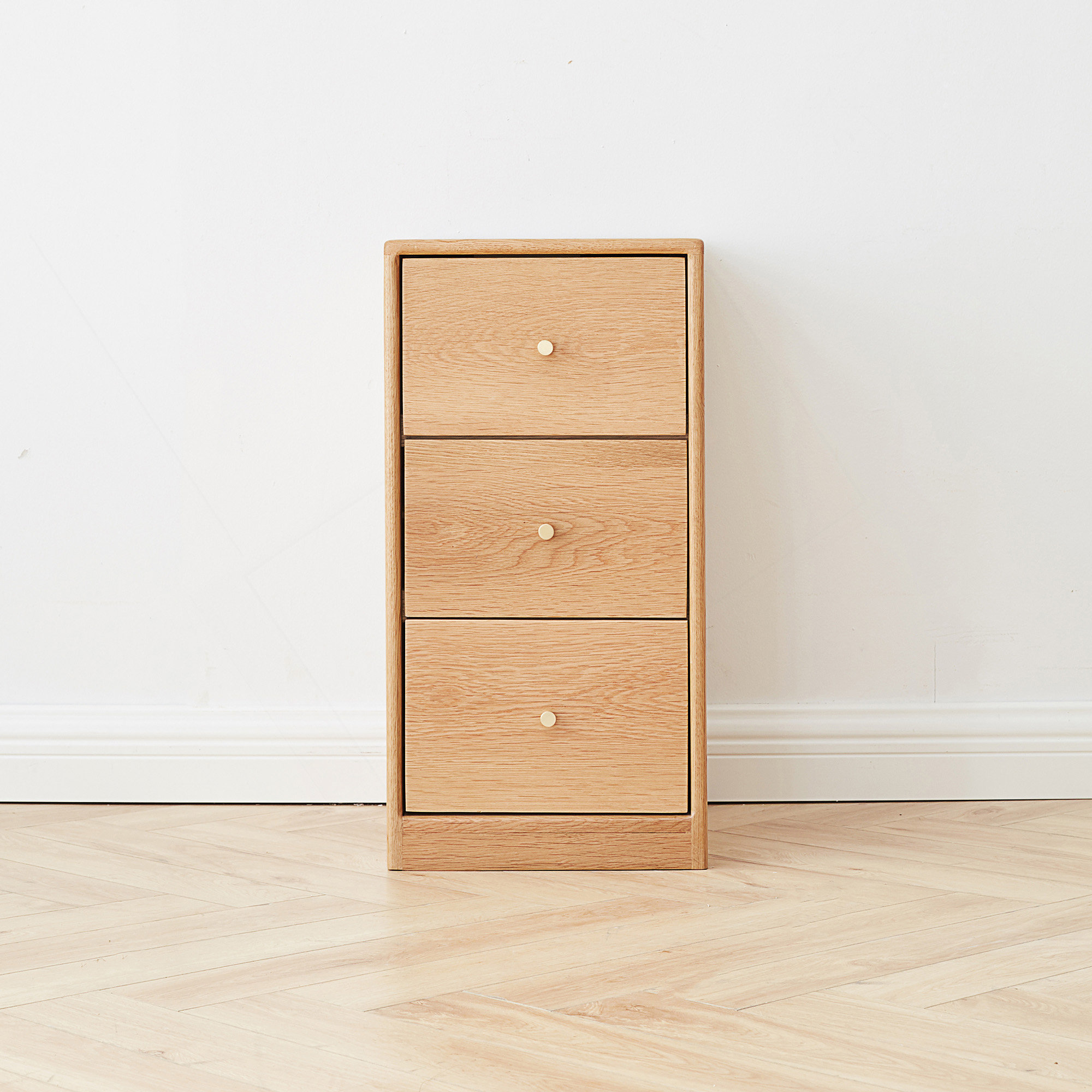 Latitude Run® Solid Oak Bedside Table Storage Cabinet For Living Room ...