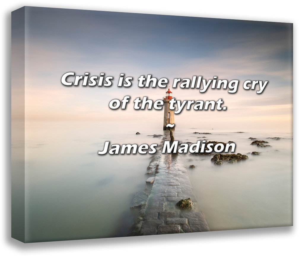 Breakwater Bay James Madison Quote: Crisis is the rallying cry of the ...
