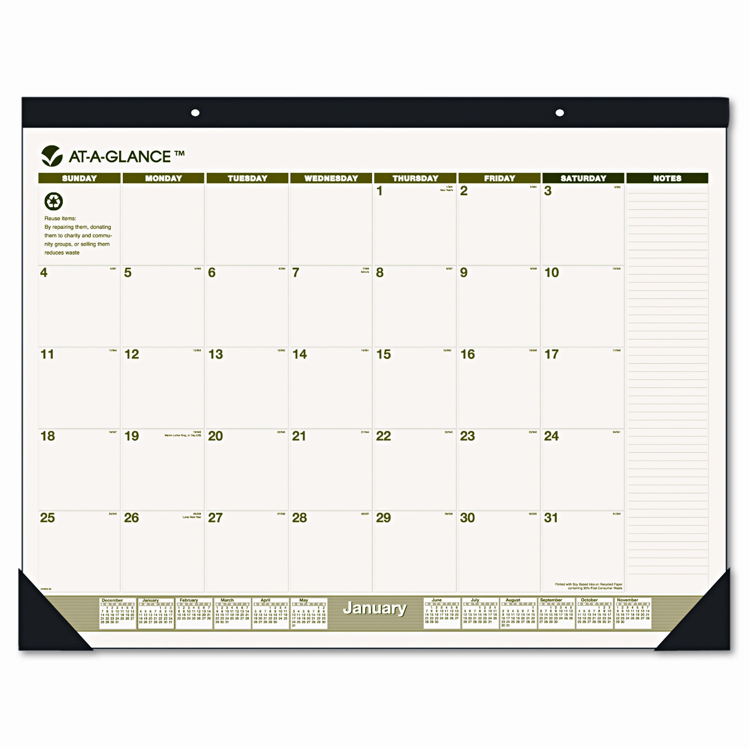 Rebrilliant Recycled Monthly Desk Pad Calendar | Wayfair