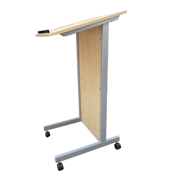 FixtureDisplays Floor Standing Pulpit Lectern Podium w/ Casters, Heavy ...