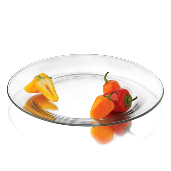 Latitude Run® Element Set Of 8 Glass Dinner Plates & Reviews | Wayfair
