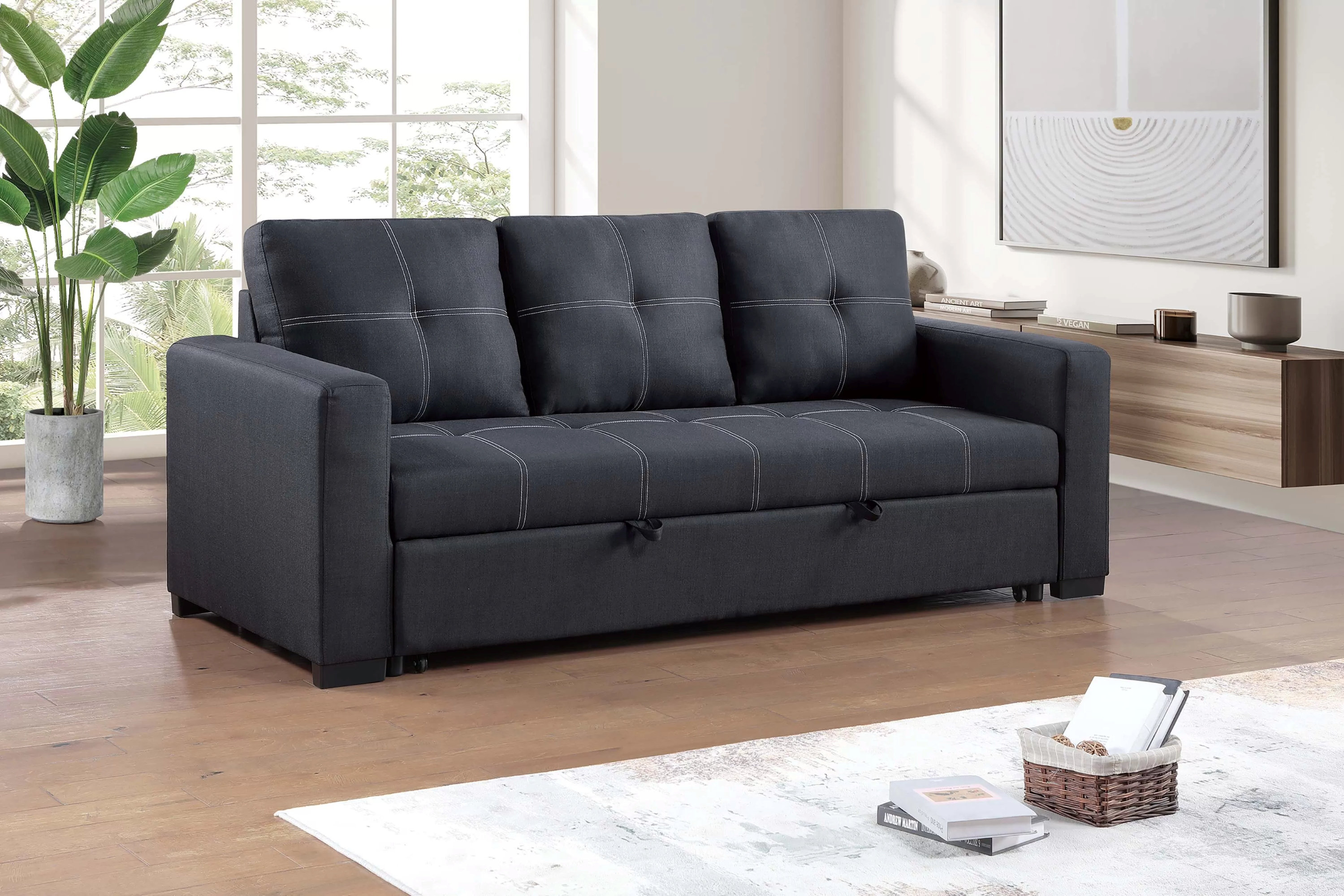 F&L Homes Studio Makyra Convertible Sofa | Wayfair