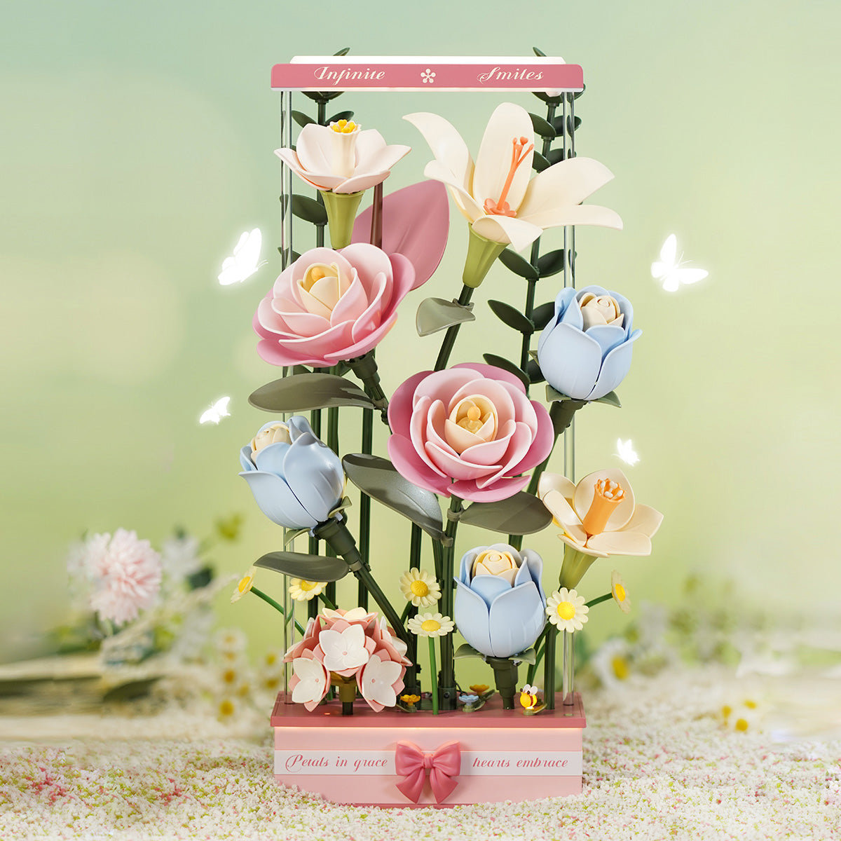 Syntego Blooming Bouquet Box DIY 3D Puzzle Â€“ Moving Flowers & LED ...