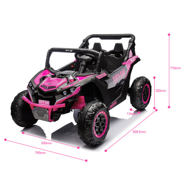 ANGGREK 24V 4WD Kids Ride on UTV, 4X200W Electric Off-Road Car, 20 ...
