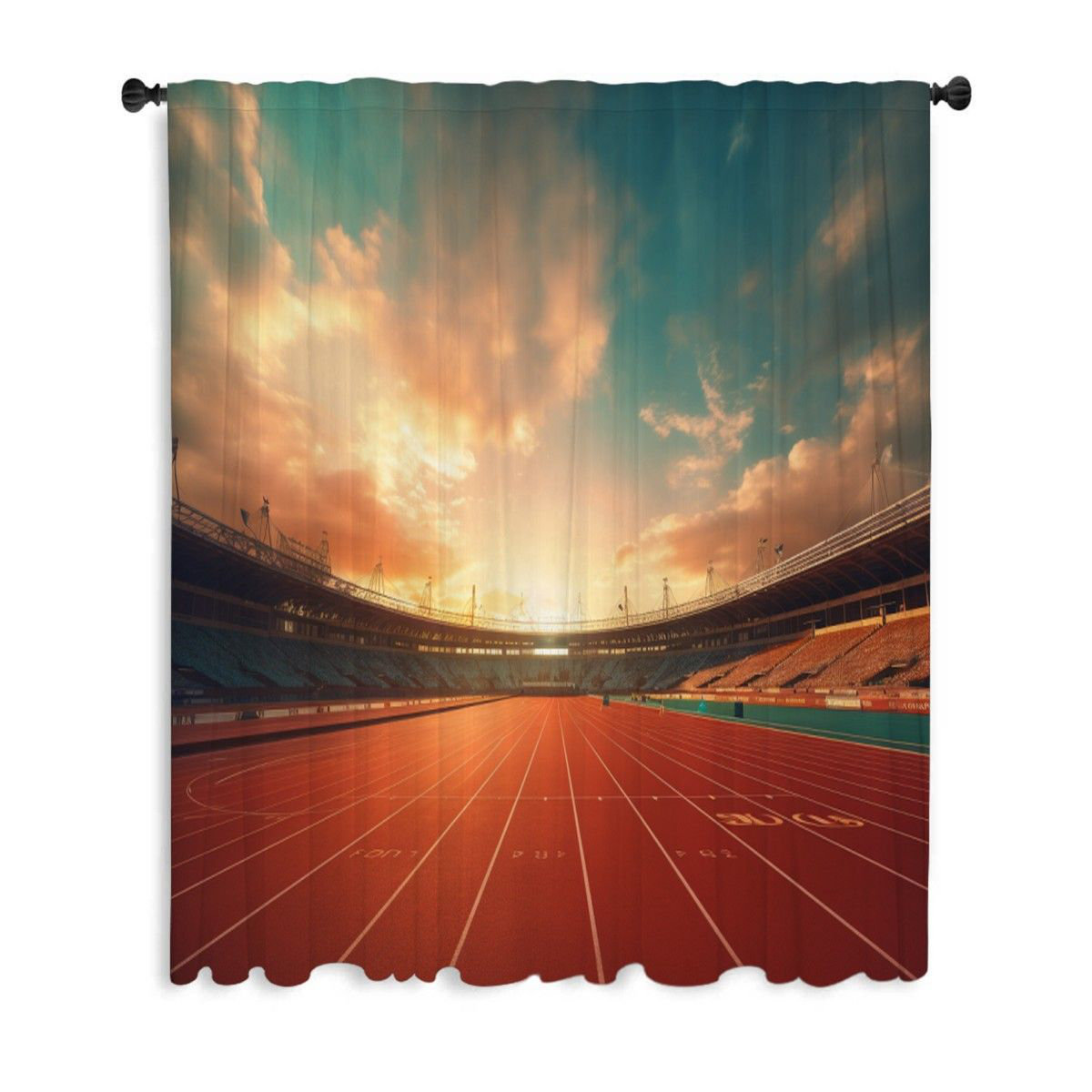 VisionDecor Track Window Curtains, Race Blockout & Sheer Curtains - 1 ...
