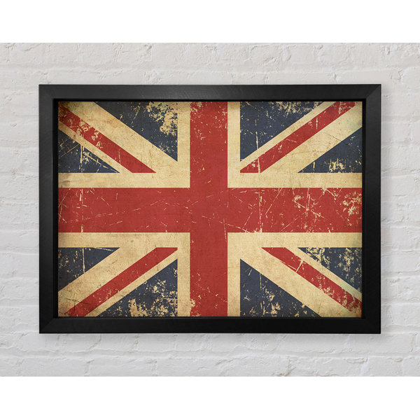 Bright Star Grunge Union Jack Erosion - Single Picture Frame Art Prints ...