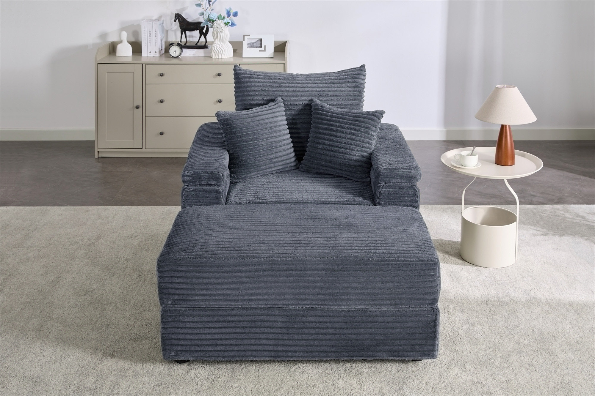 Latitude Run® Sofa With Storage Footrest | Wayfair
