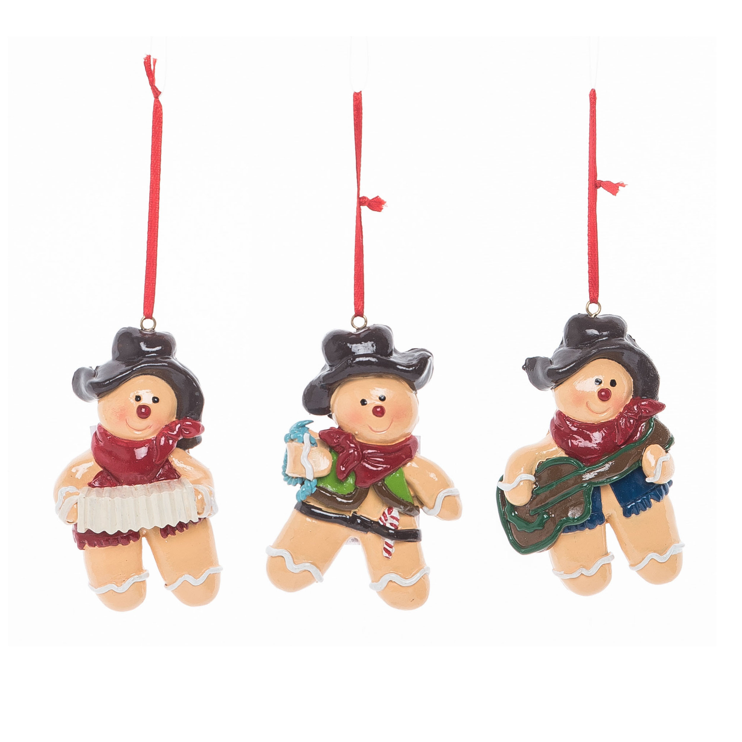 Fleur De Lis Living Resin 3.5 in. Christmas Gingerbread Cowboy Ornament ...