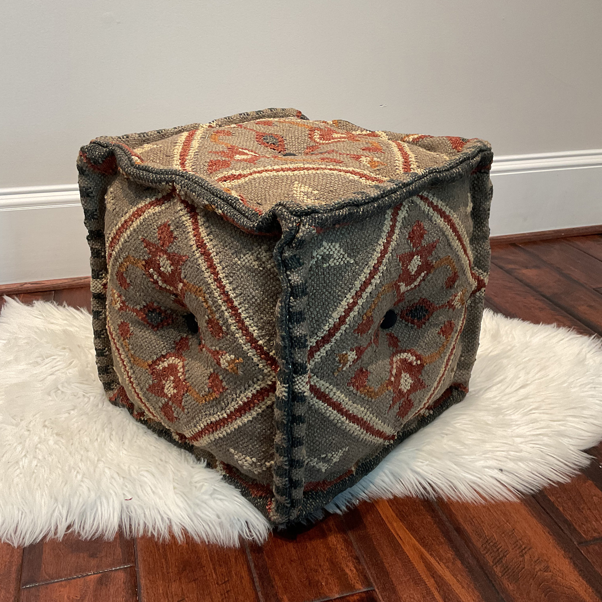 Union Rustic Crivello Upholstered Pouf - Wayfair Canada