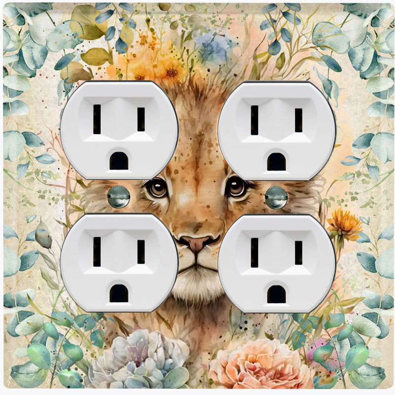 WorldAcc Wildlife 2 -Gang Duplex Outlet Wall Plate | Wayfair