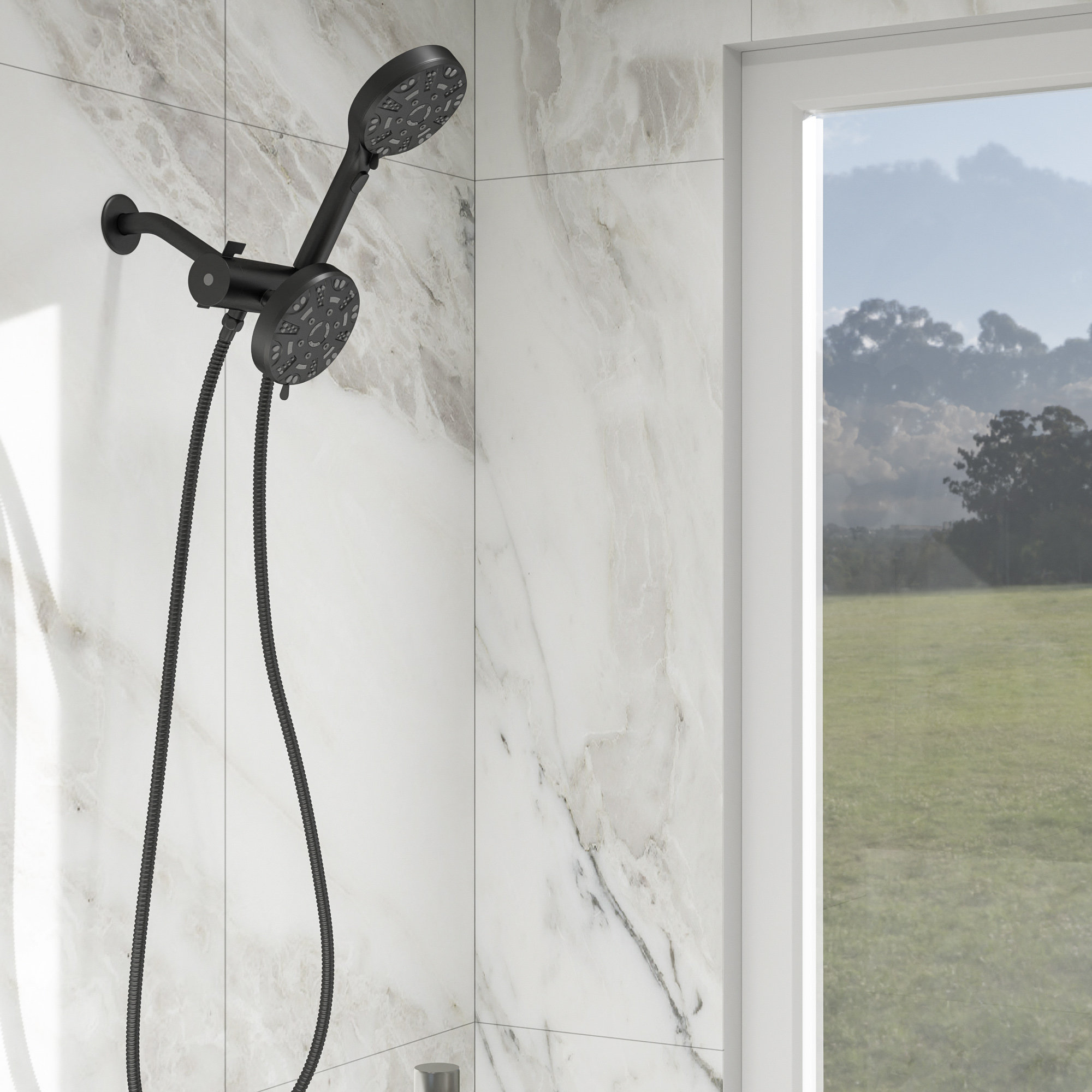 Yowinki Double Rain Shower Set with 8-Functions - Wayfair Canada