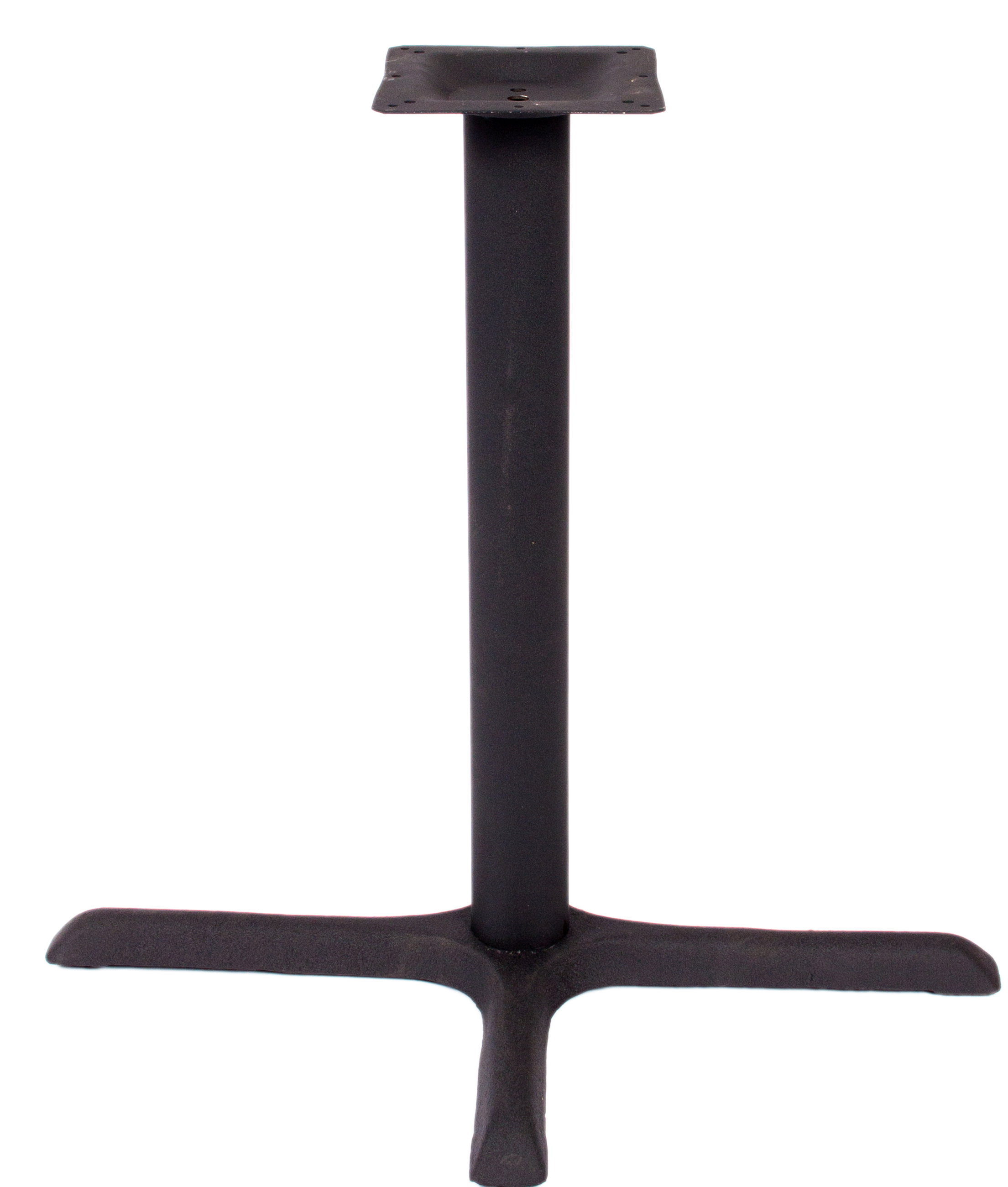 BFM Seating STB Black 24x30" Cross Indoor Counter Height Table Base ...