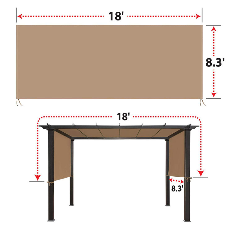 SunriseOutdoorLTD Sunrise Outdoor LTD Tan Fabric Replacement Canopy ...