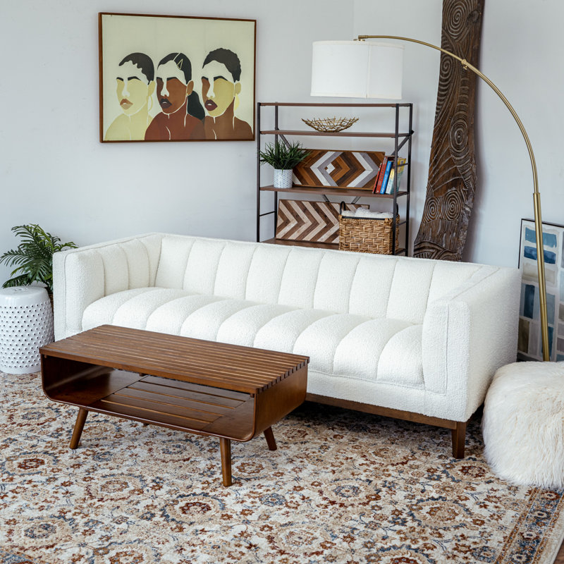 Wade Logan Breadon Solid Wood 4 Legs Coffee Table with Storage ...